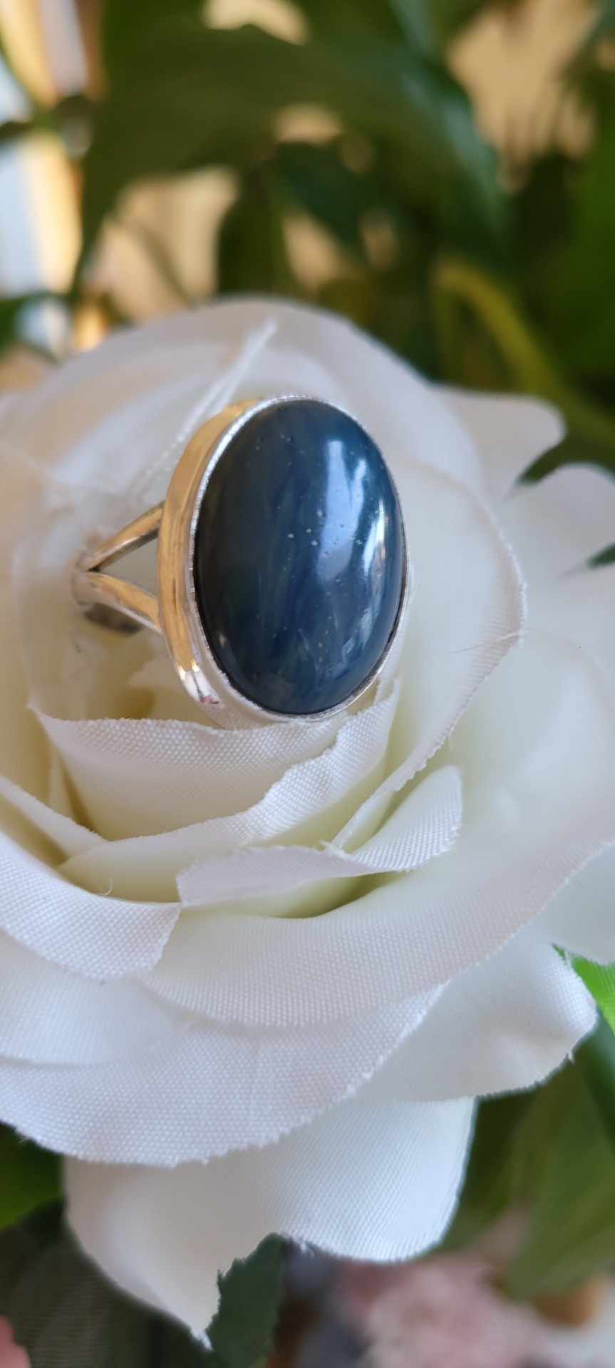 Swedish Blue Slag zilveren ring - Magic angels