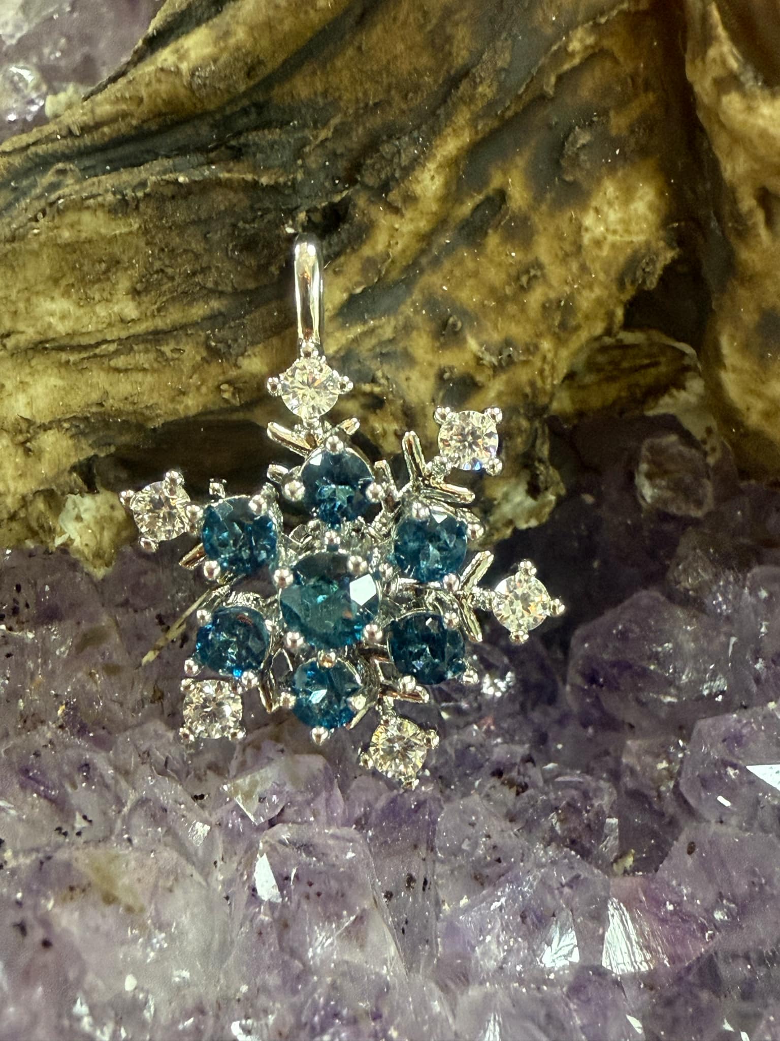 Blauwe Apatiet spinner hanger - Magic angels